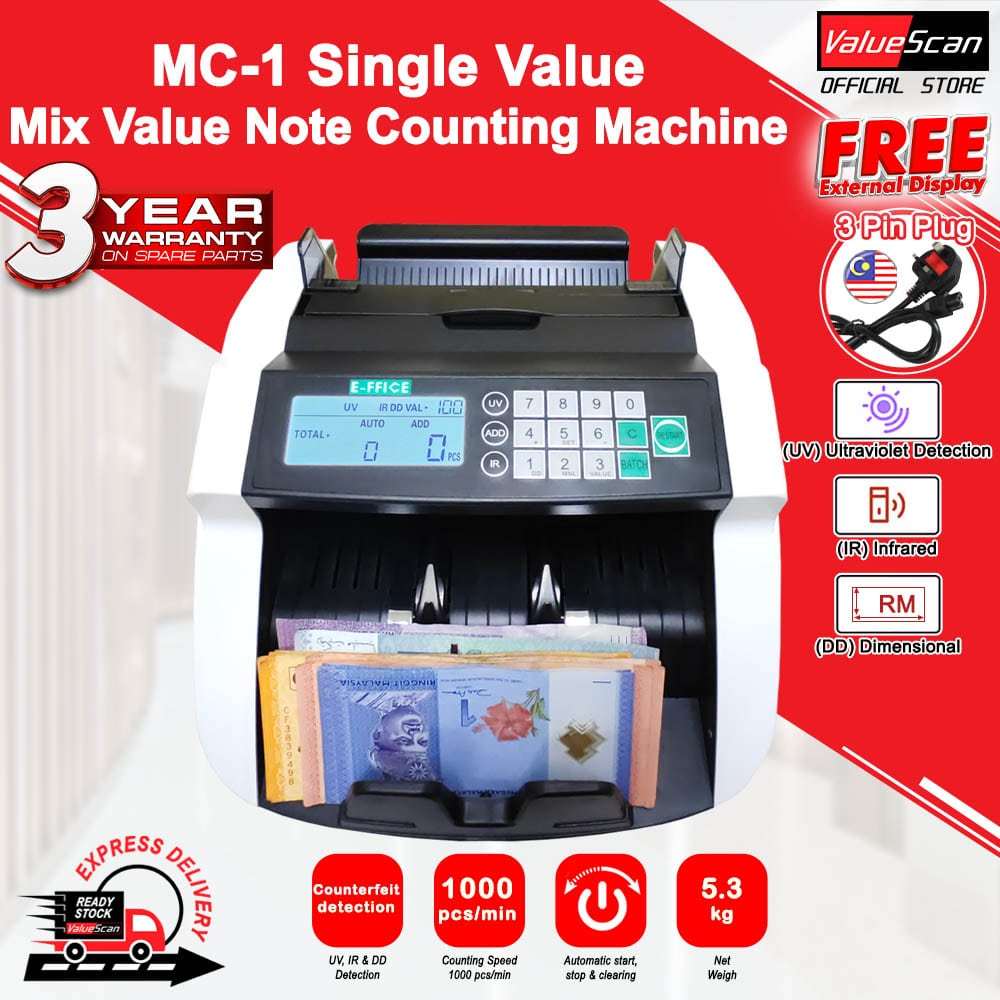 MC-1' Single Value Mix Value Money Counting Machine** | Shopee Malaysia MC-1' Single Value Mix Value Money Counting Machine** | Shopee Malaysia