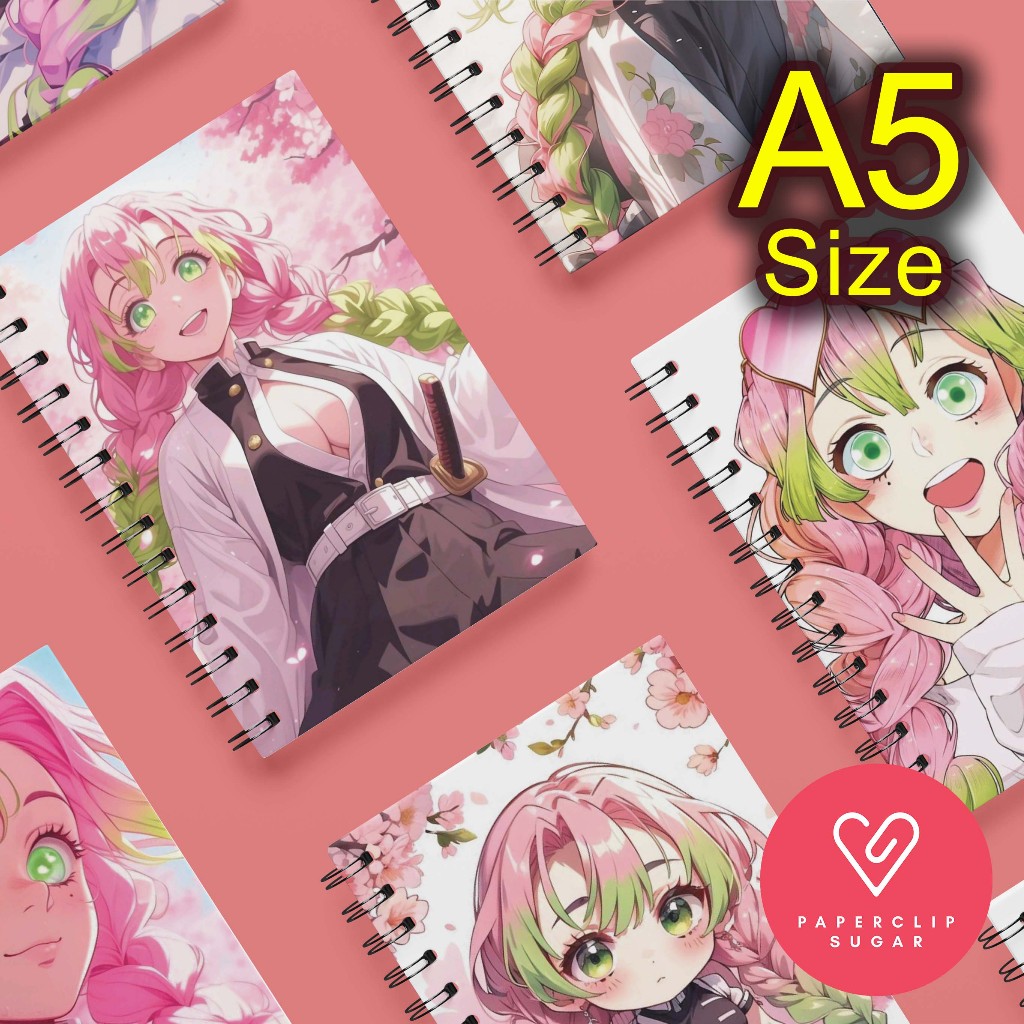 Mitsuri Kanroji Notebook A5 100pgs Anime Demon Slayer Kimetsu No Yaiba ...