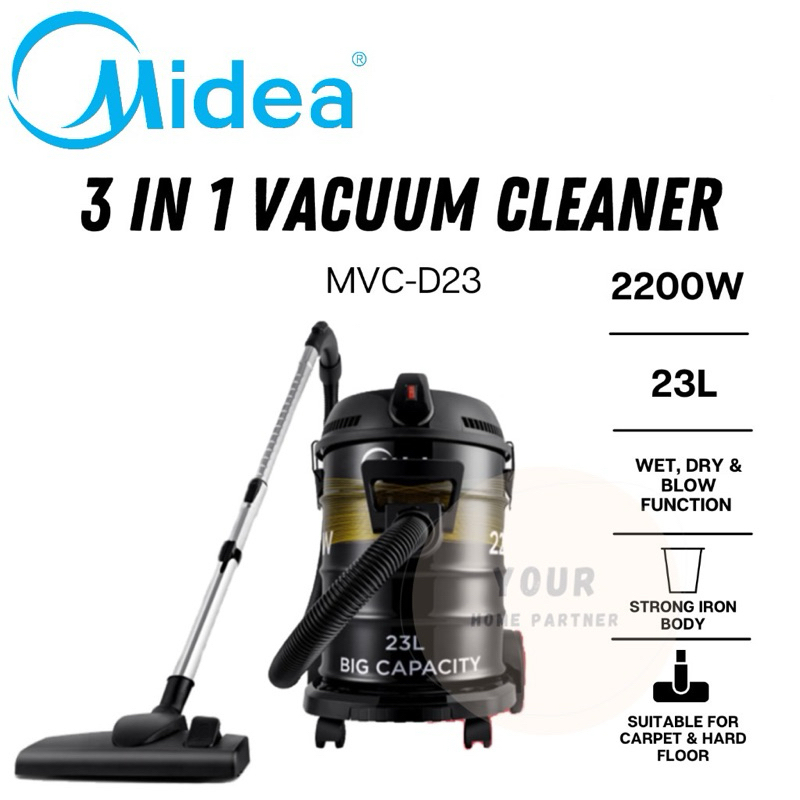 Midea Wet & Dry Vacuum MVC-D23 2000W | Shopee Malaysia