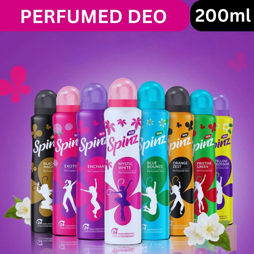 Spinz Perfumed Deo for Women, 24 Hours Protection, Deodorant Body spray ...
