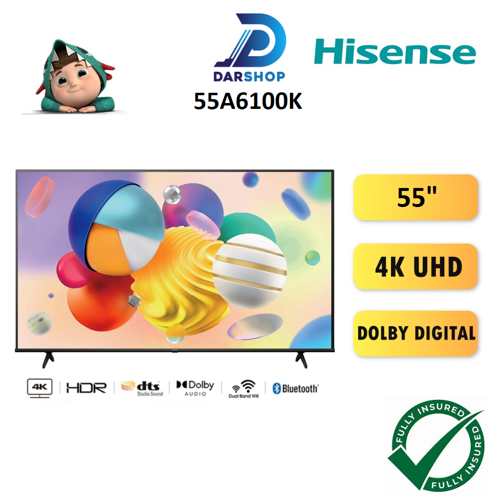 LATEST Hisense 55 Inch 4K Smart TV UHD 55" LED TV Murah Television 电视机 ...