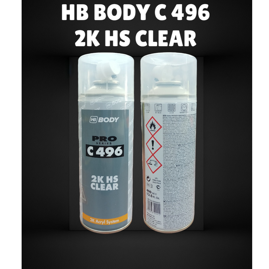 HB BODY C 496 2K HS CLEAR COAT AEROSOL SPRAY TIN 400ML | Shopee Malaysia