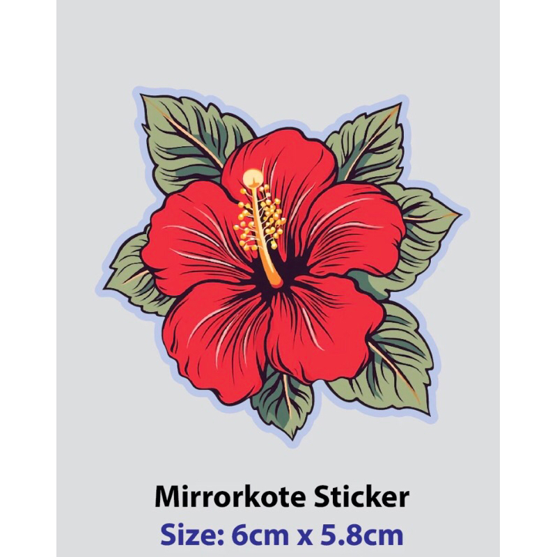 Sticker Bunga Raya/ Sticker Merdeka/ Hibiscus Flower Sticker/ Sticker ...