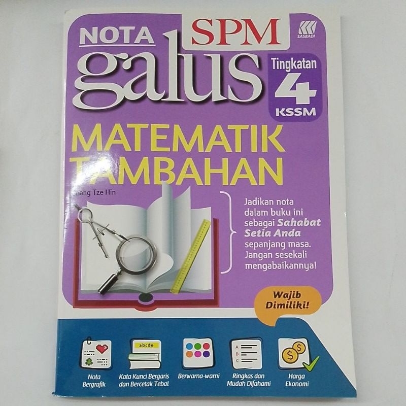 nota galus spm MATEMATIK TAMBAHAN tingkatan 4 kssm | Shopee Malaysia