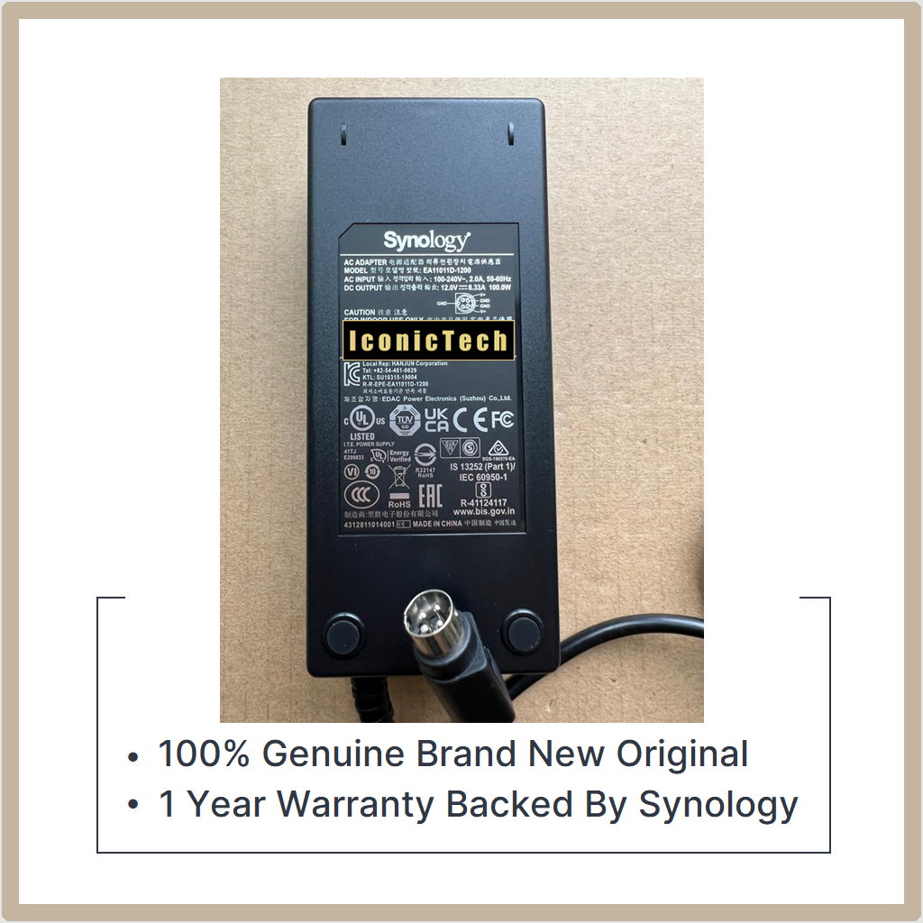 Synology 100W_2 Adaptor (Mini-DIN Connector) AC Power Adapter For DS923 ...