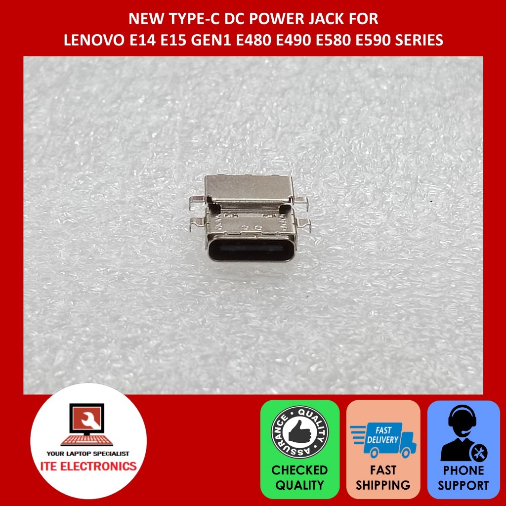 NEW LENOVO E14 E15 GEN1 E480 E490 E580 E590 TYPE-C SERIES DC POWER JACK CONNECTOR (NO CABLE ...