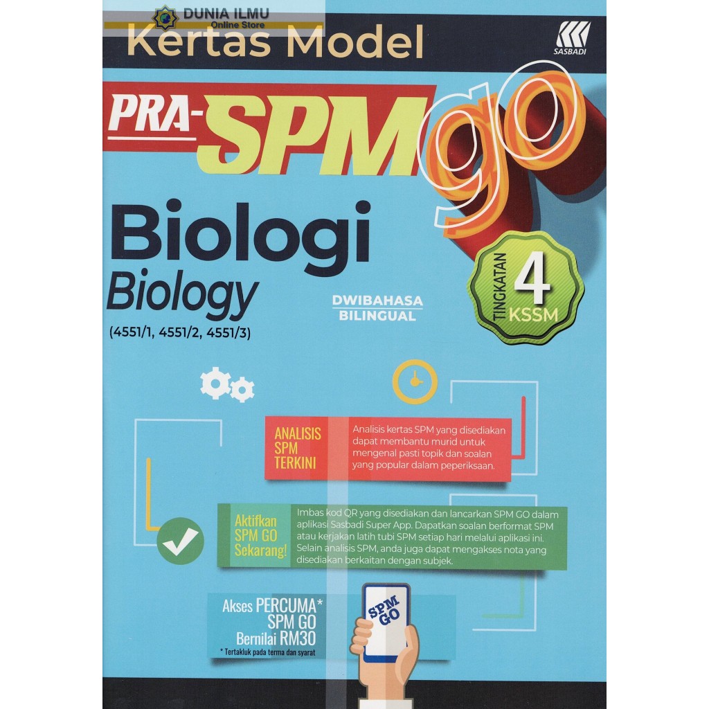 Buku Latihan Kertas Model Pra Spm Go Biologi And Biology Tingkatan 4