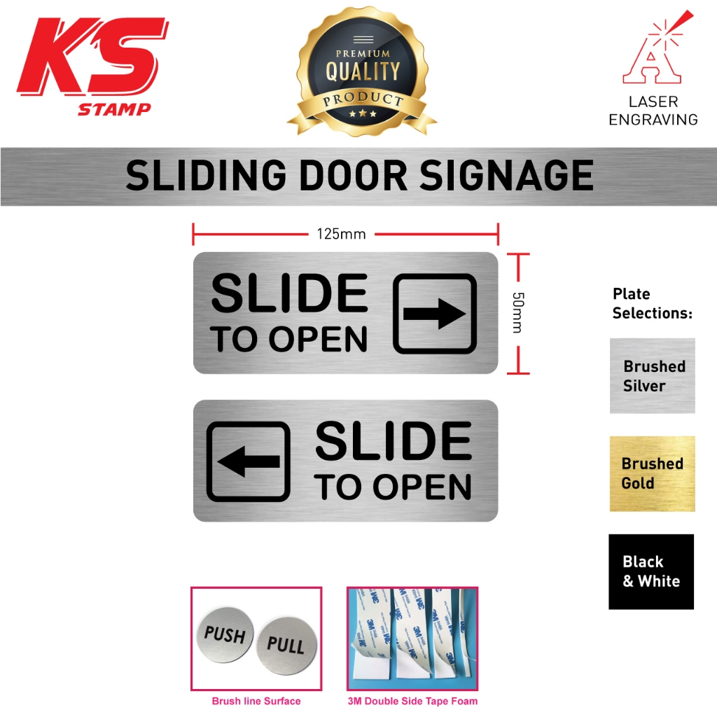 SLIDING DOOR SIGNAGE | Shopee Malaysia