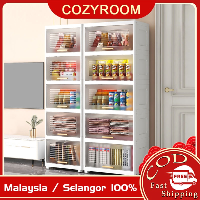 Clamshell Storage Cabinet Almari Baju Plastik Cabinet Storage Box ...