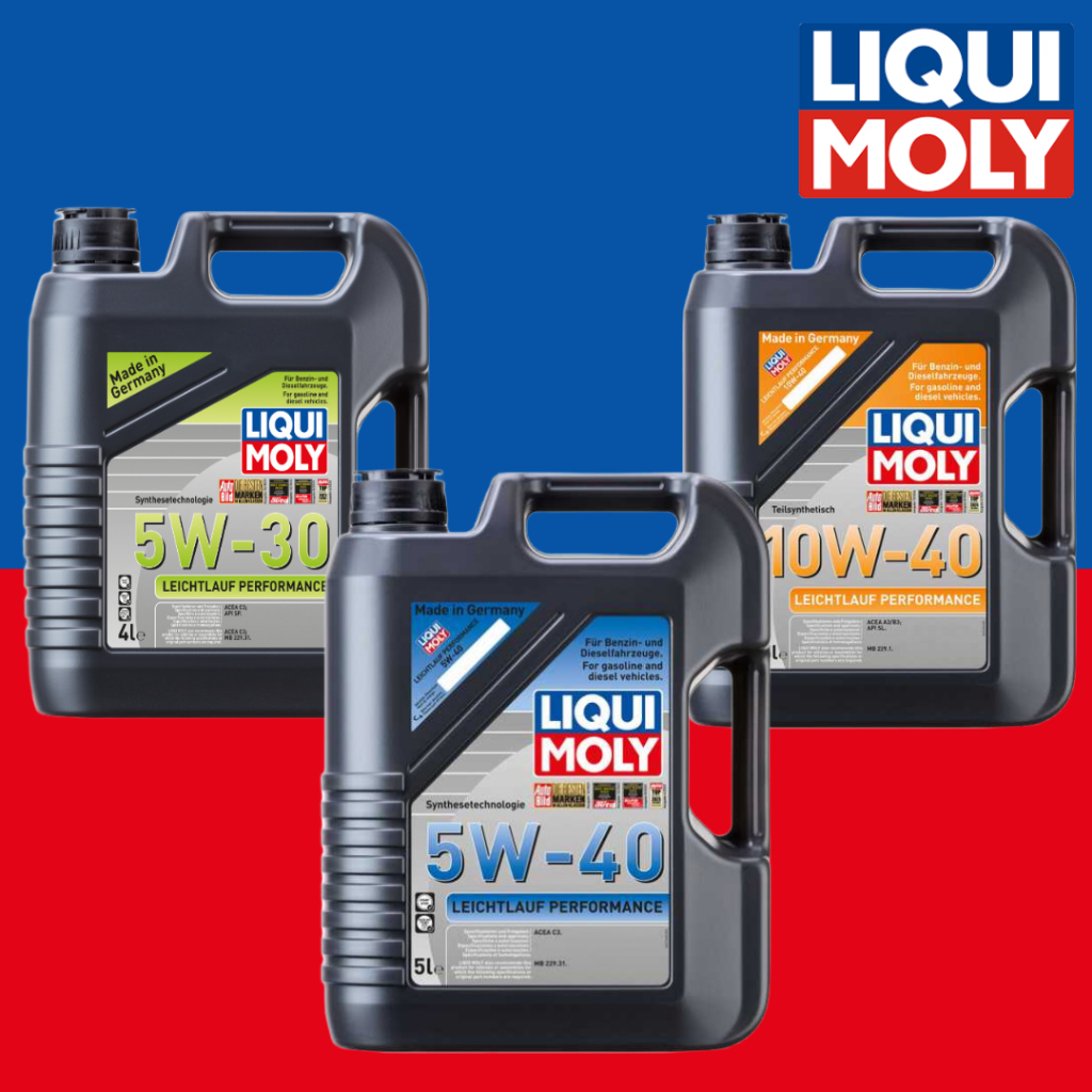 LIQUI MOLY LEICHTLAUF PERFORMANCE FULLY SYNTHETIC 5W40 (5L) & 10W40 (4L) | SEMI SYNTHETIC 5W30 ...