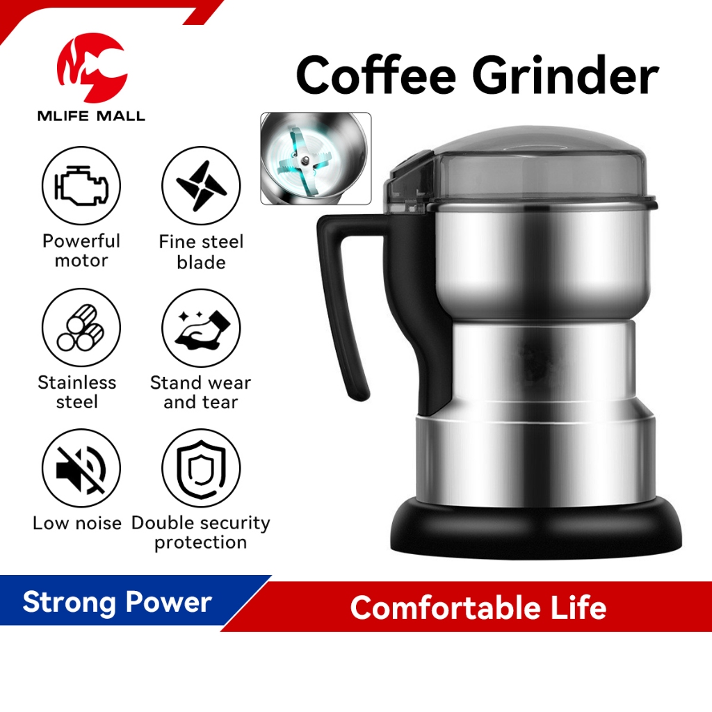 Electric Coffee Grinder Kitchen Cereal Nut Bean Spices Grain Grinding ...