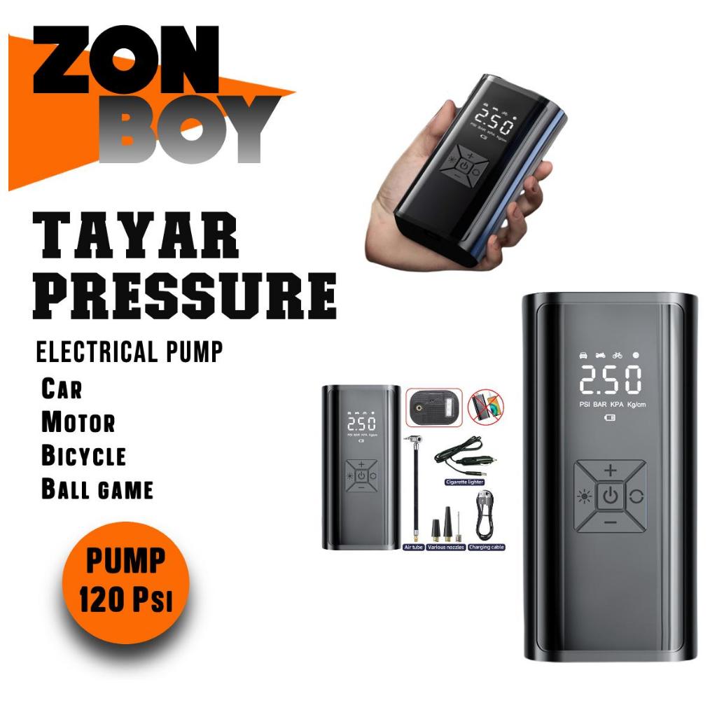 Air Pump Tayar Pressure Electrical Tyre Pam Kereta Compressor Digital ...