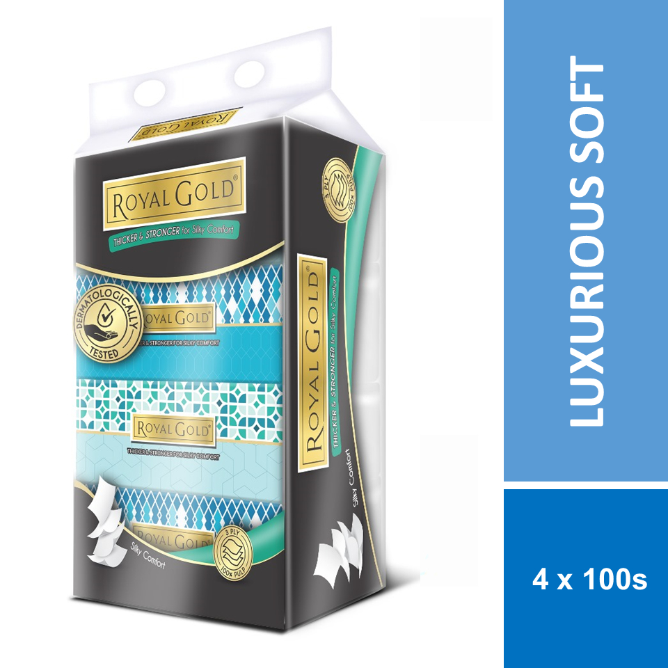 ROYAL GOLD LUXURIOUS SOFT PACK 3 PLY 4PK X 100SH | Shopee Malaysia