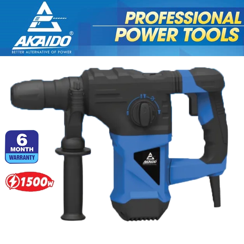 [HEAVY DUTY] AKAIDO 1200W ROTARY HAMMER 3 IN 1 AKE0232G / DRILLING ...
