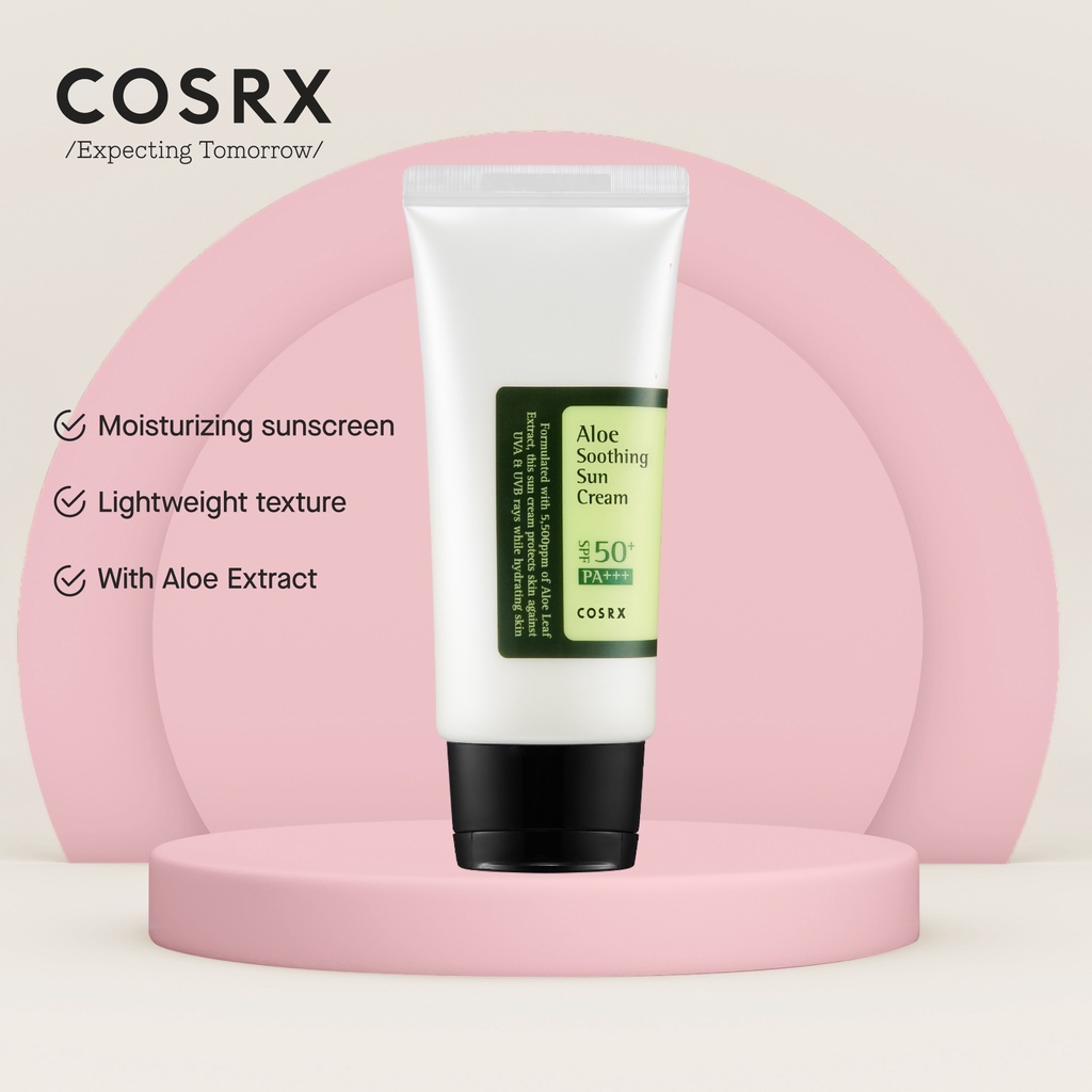 Cosrx Aloe Soothing Sun Cream SPF50 PA+++ 50ml - Sunblock with Mild ...