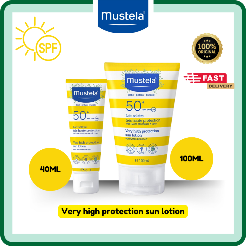 Mustela Baby Sun Lotion SPF50+ | 40ml/100ml | Sunscreen Sunblock | Exp ...
