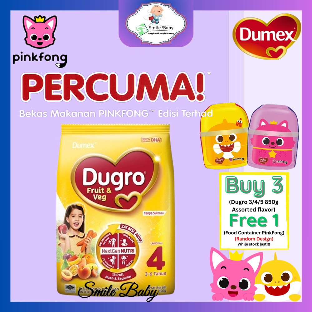 Dumex Dugro 4 - Fruit & Veg 850g Exp:02/2025 (Buy 3 pack free 1 Food Container) | Shopee Malaysia