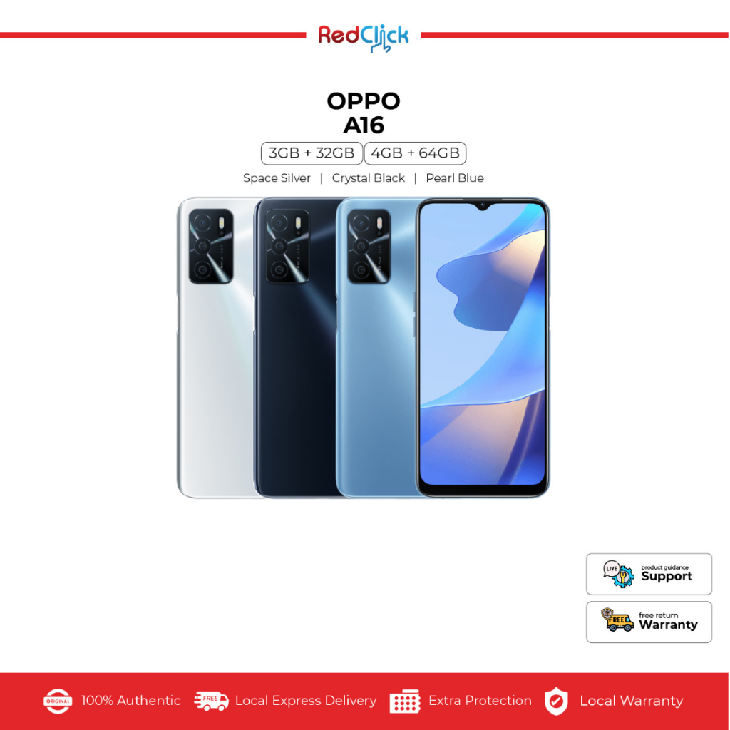 OPPO A16 4G LTE (4GB+64GB) (3GB+32GB) Oppo Malaysia Set | Shopee Malaysia