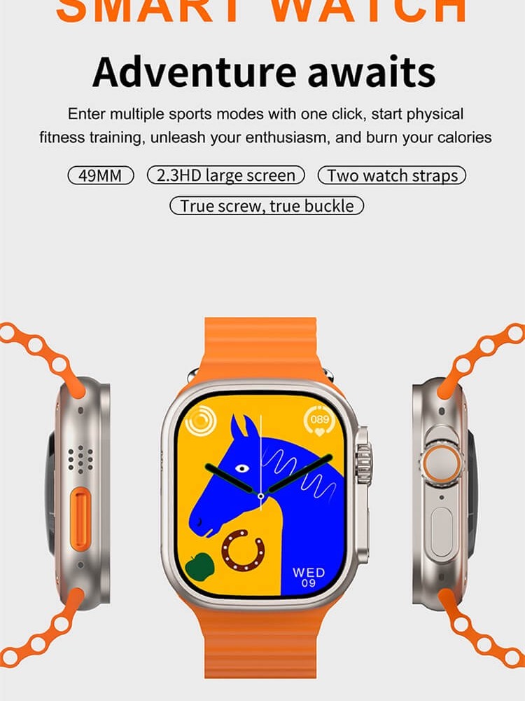 15 ULTRA MAX Smart Watch 2.3" HD Big Screen 49mm Ultra Smartwatch ...