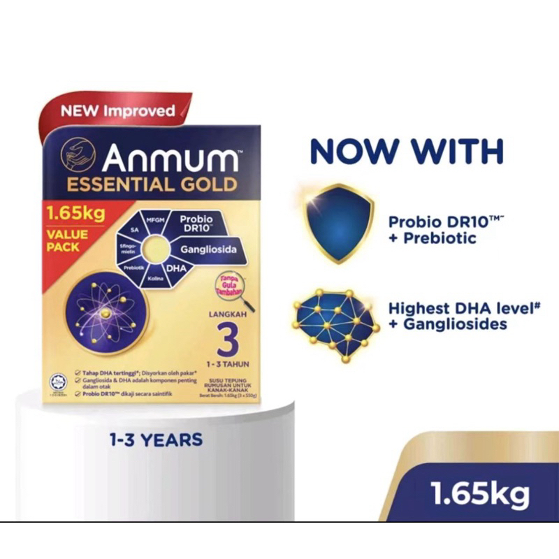 ANMUM Essential Gold Step 3 Children Formula Milk Powder (1 – 3 Years ...