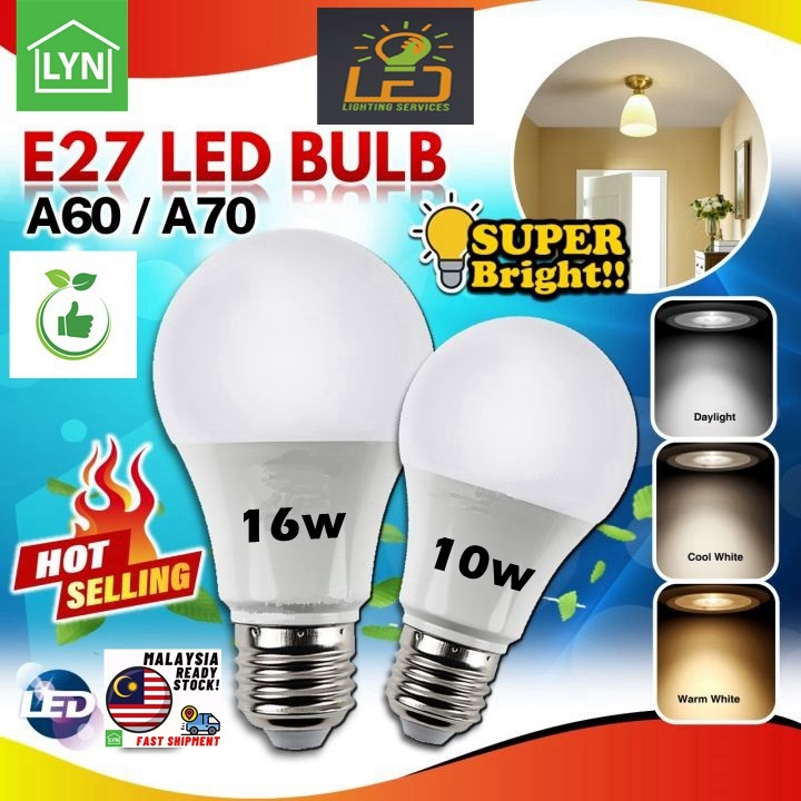 5W/9W/10W/16W HIGH QUALITY LED BULB E27 MENTOL LAMPU | Shopee Malaysia