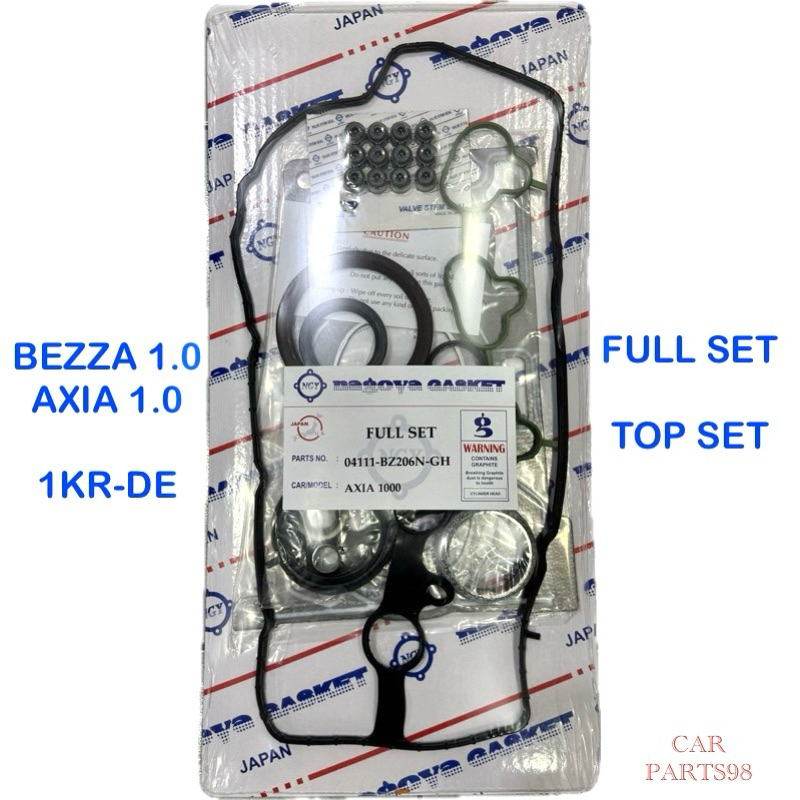 JAPAN NAGOYA PERODUA AXIA 1.0 / BEZZA 1.0 1KR-DE OVERHAUL SET / TOP SET ...