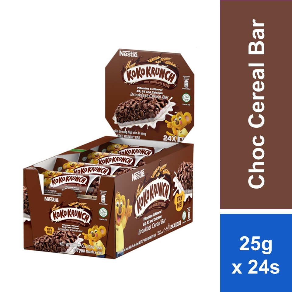 NESTLE Koko Krunch Cereal Bar 25g x 24s (Halal) | Shopee Malaysia
