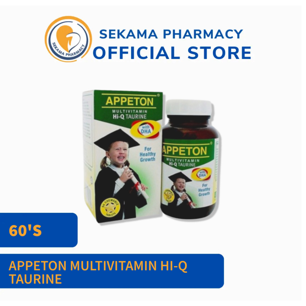APPETON MULTIVITAMIN HI-Q TAURINE WITH DHA CHEWABLE TABLET 60'S [EXP ...