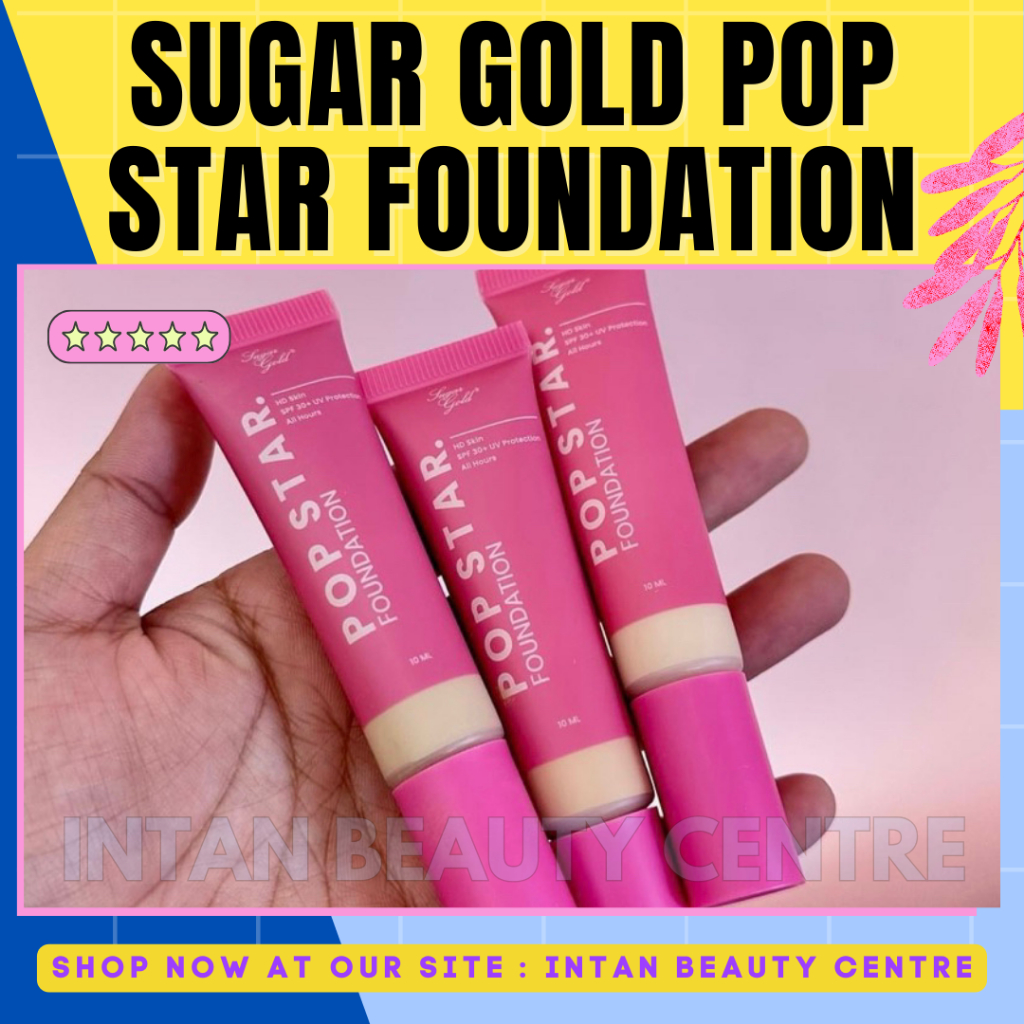 🔥ORIGINAL HQ🔥[READY STOCK] New Sugar Gold Pop Star Foundation | Shopee ...