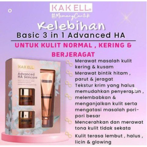 Kak Ell Set 3in1 HA Advance (Cleanser) & Set HA Advance 5 in1 | Shopee Malaysia