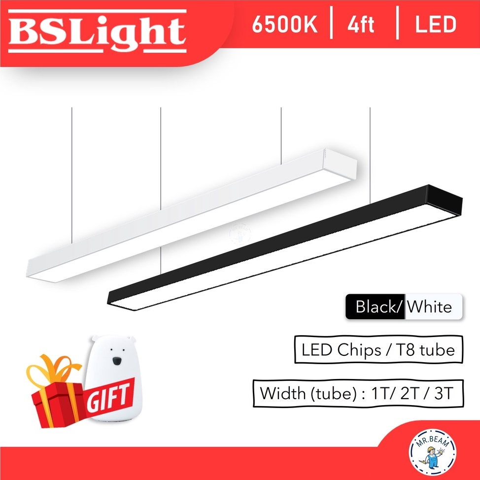 🔥T8 LED Linear Office Hanging Modern Light🔥 (T8 Casing/with tube/built ...