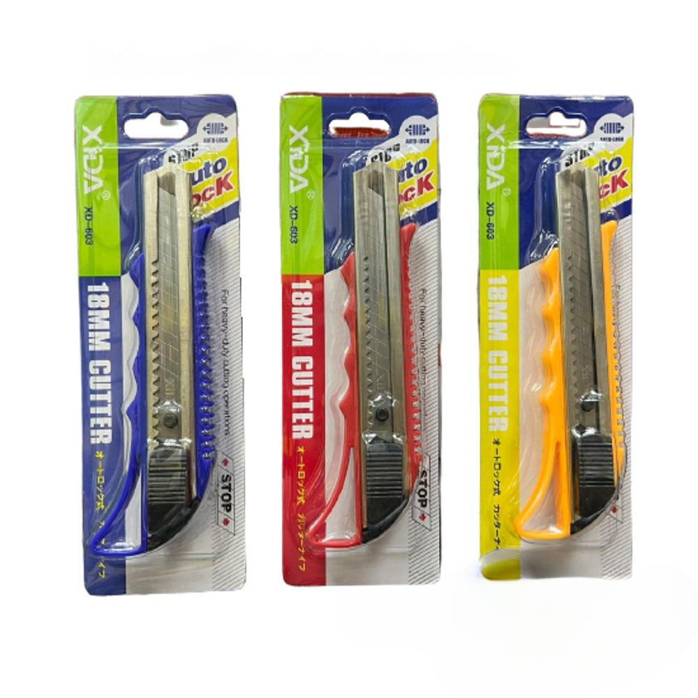 XIDA XD-603 Auto Lock Heavy-Duty Cutter Knife (18mm) | Shopee Malaysia