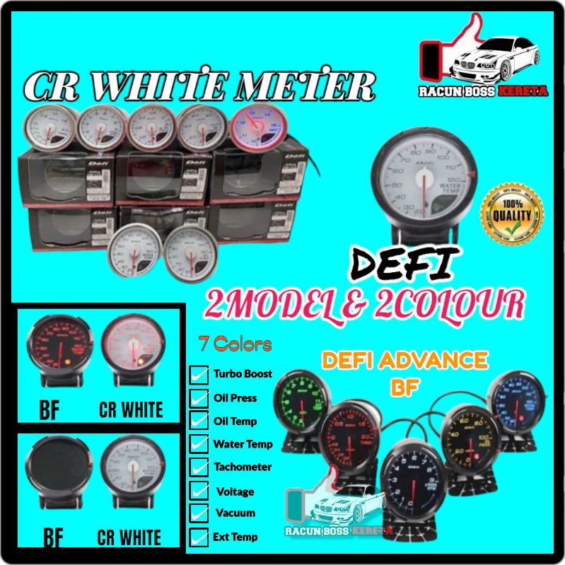 (Defi 255 Colours Advance BF) Smart Digital Meter Gauge with sensor ...