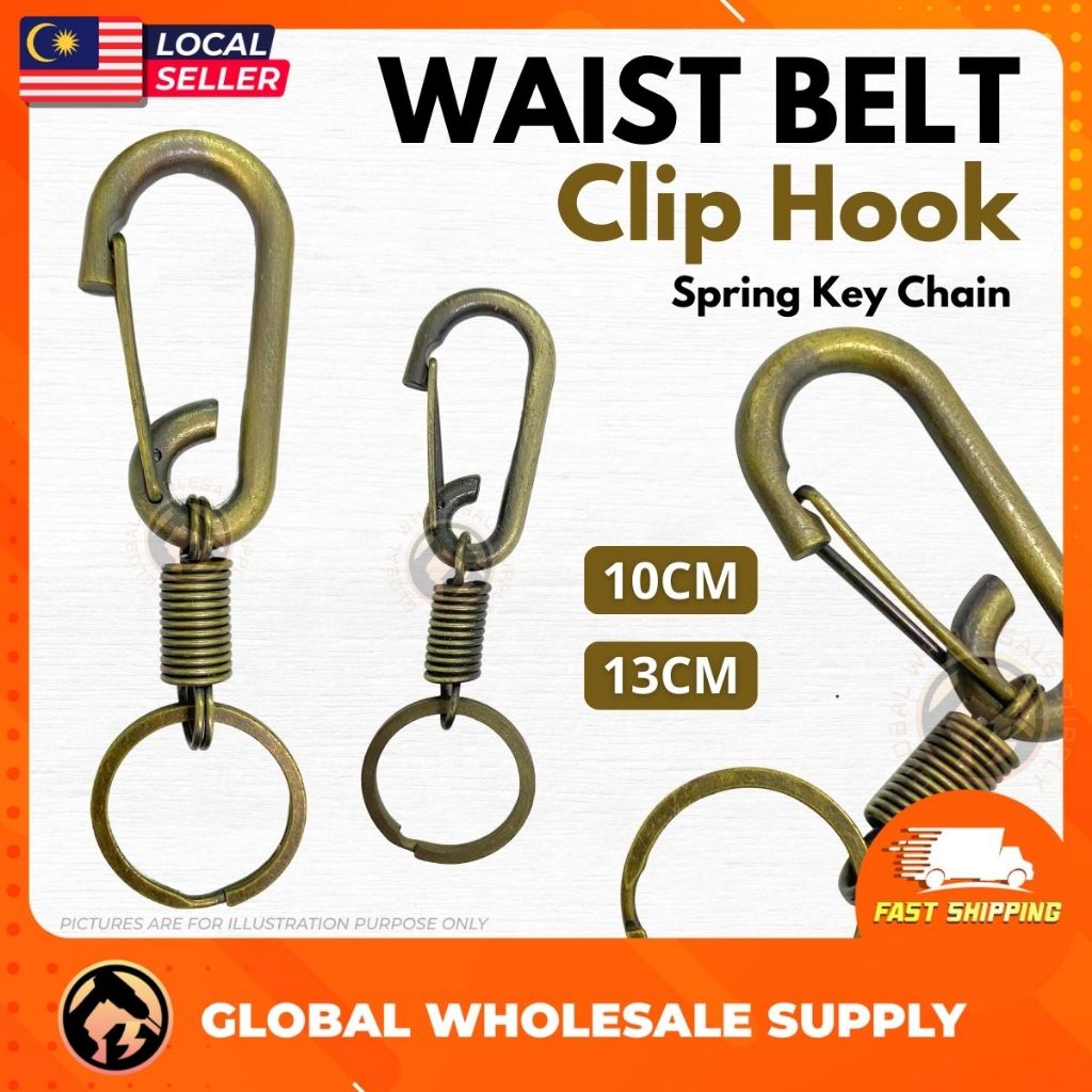 1PC 10CM/13CM Metal Spring Loaded Clasp Split Ring Bronze Tone Key ...