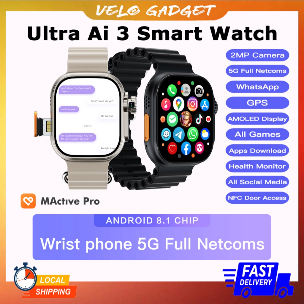 [Malaysia Stock] Microwear U21 Max 5G Ultra Ai 3 Smart Watch Super ...
