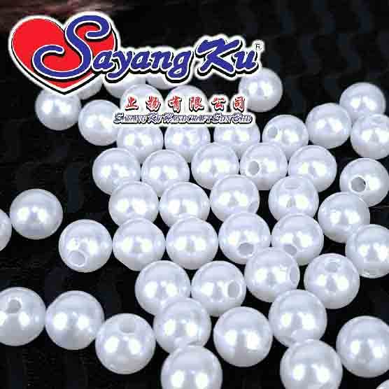 Manik Pearl / Beads 6mm dan 8mm / Manik Pearl White | Shopee Malaysia
