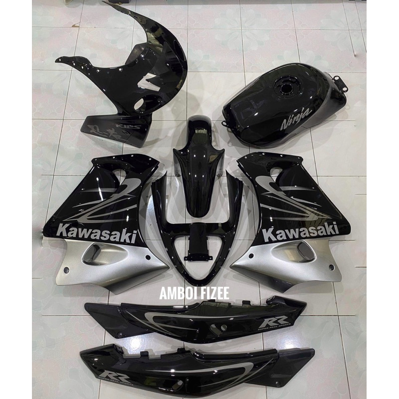 KAWASAKI RR150 COVERSET RR150 MALAYSIA HITAM KENJI WARNA ORIGINAL | Shopee Malaysia