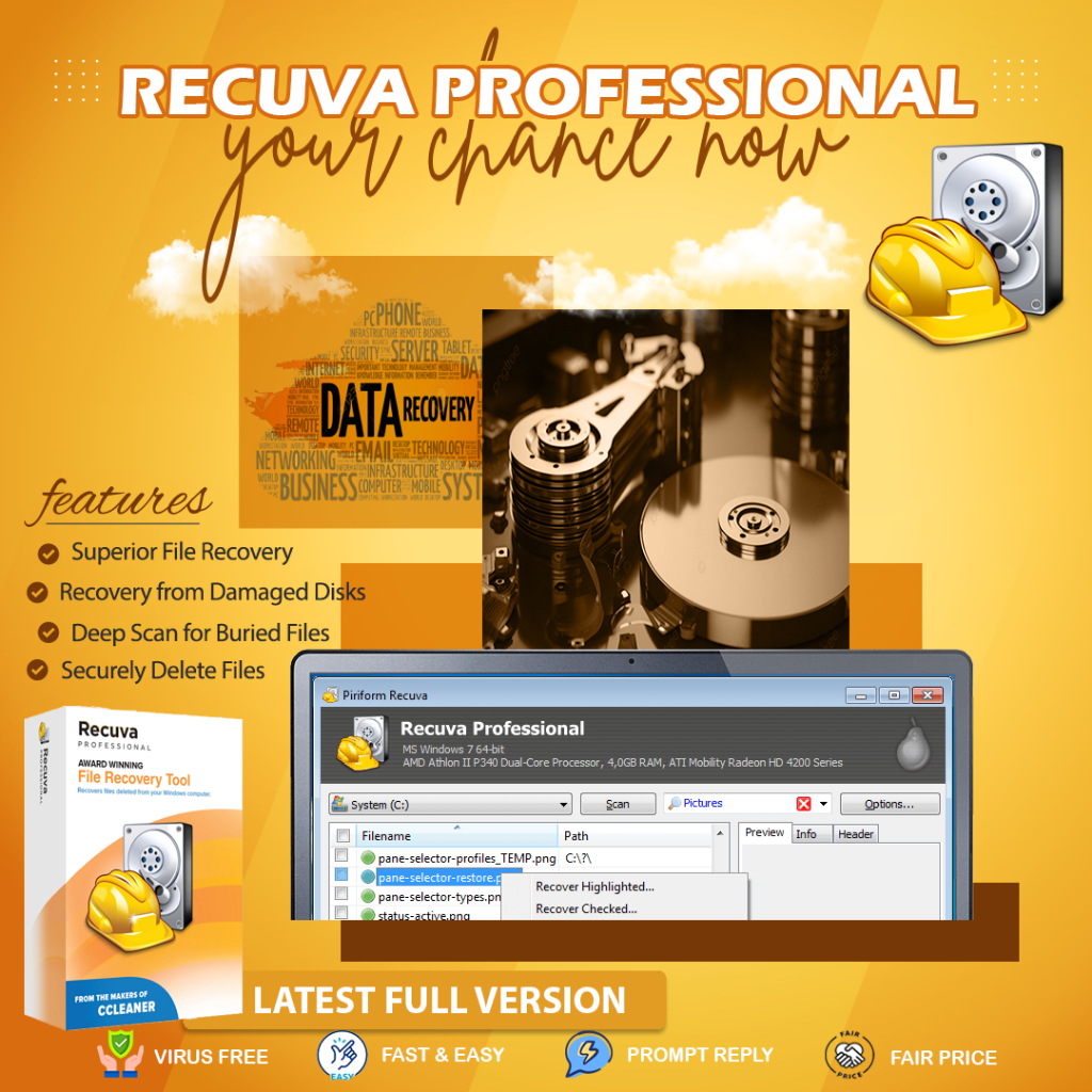 Recuva Professional 2024 Latest Full Version | Lifetime | Recover Files ...