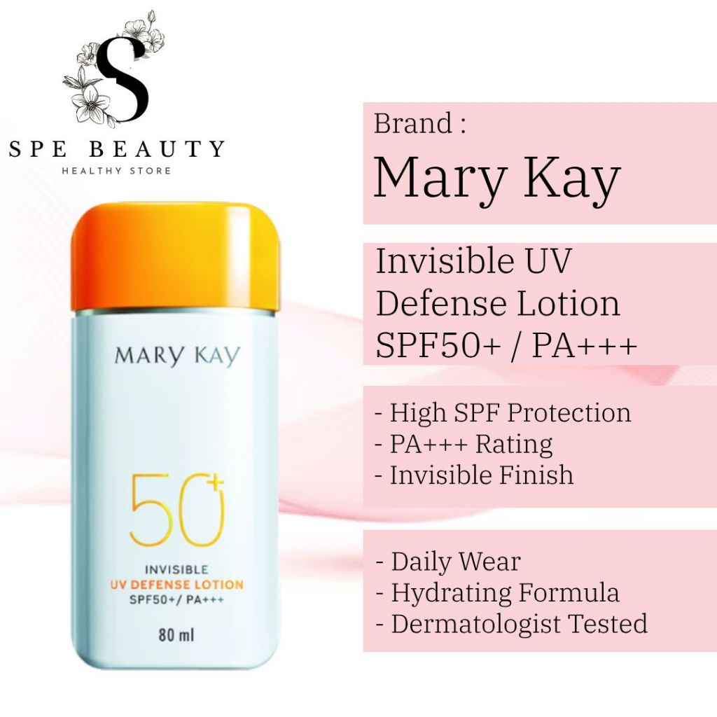 Mary Kay Invisible UV Defense Lotion SPF 50+ / PA+++, Hydrating ...