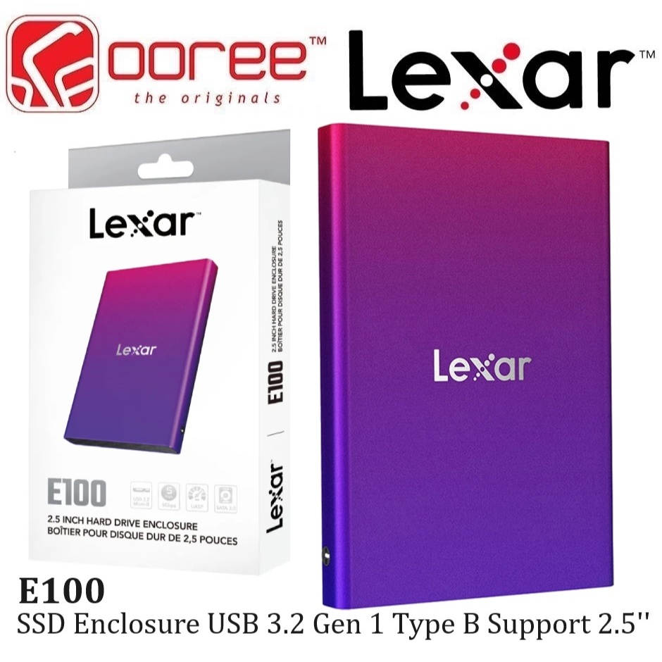 LEXAR E100 2.5'' SSD ENCLOSURE USB 3.2 GEN 1 TYPE B SUPPORT 2.5 INCH ...