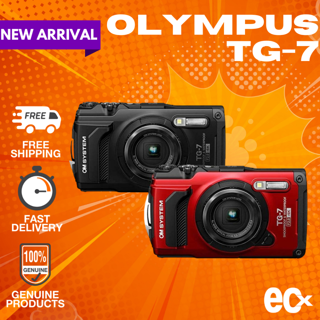 Olympus OM SYSTEM Tough TG-7 / TG7 IPX8 Freezeproof 14°F Digital Camera ...