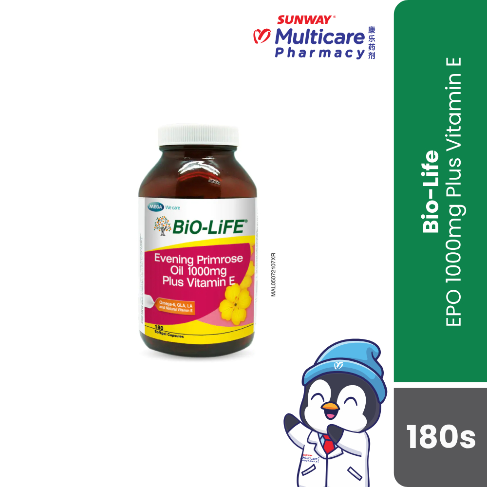 BIO LIFE EPO PLUS VITAMIN E 1000MG 180'S | Shopee Malaysia