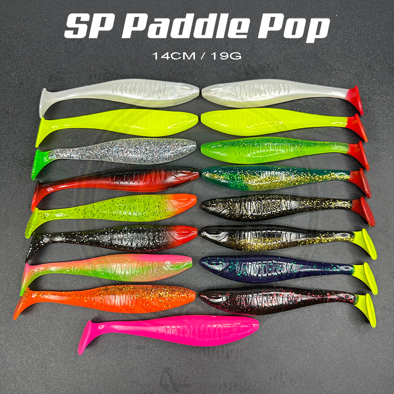 14cm SP Paddle Pop Silencer Soft Bait Zman Soft Plastic T-Tail Soft ...