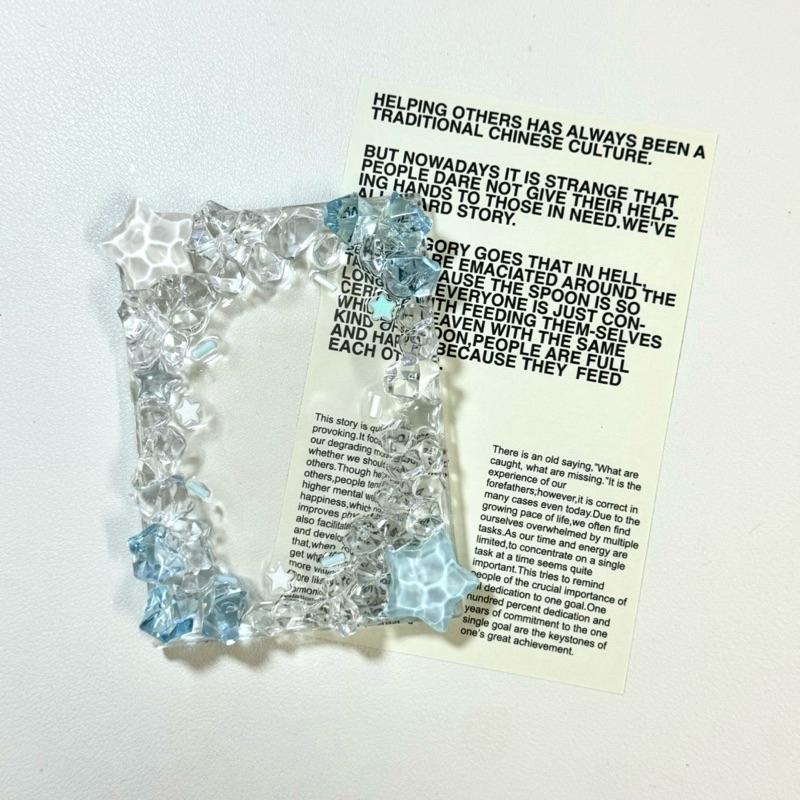 Kpop Ins style photocard acrylic shell card brick DIY transparent ...