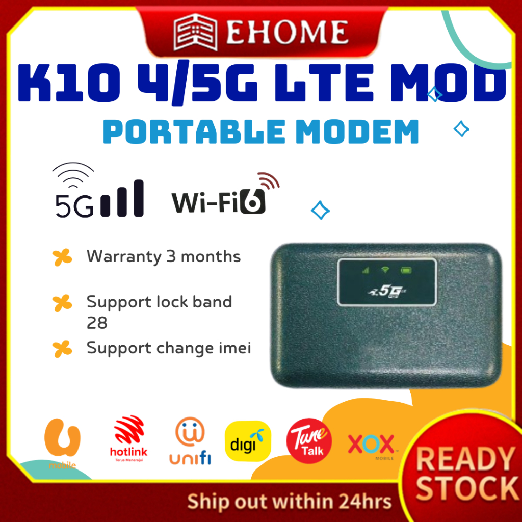 4G/5G LTE POCKET WiFi K10 Unlimited DATA & HOTSPOT WiFi Tethering ...