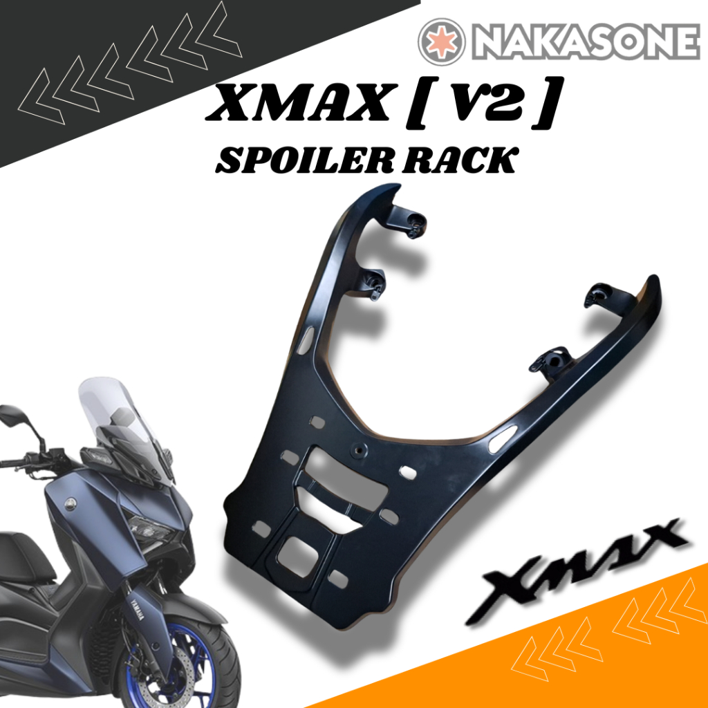 YAMAHA XMAX V1 XMAX V2 REAR SPOILER RACK MONORACK TOP BOX RACK L BAR ...