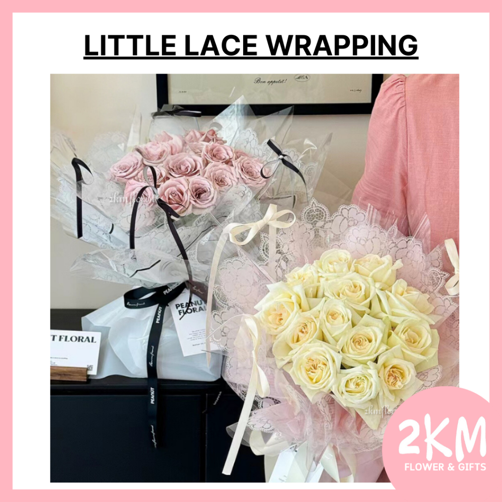 (20PCS) LITTLE LACE Waterproof Flower Wrapping Paper Bouquet Gift ...