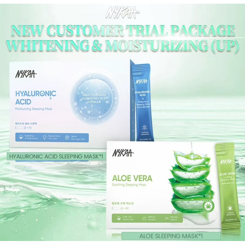 Nykaa Sleeping Collagen Mask Skin hyaluronic | aloe vera Facial Mask 4g ...