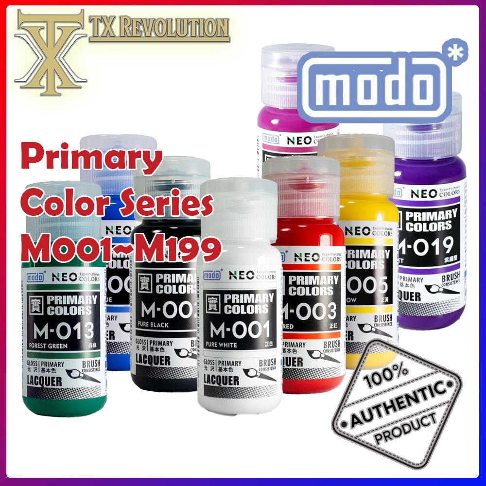 modo Primary Colors Solvent Based Model Paint LACQUER NEO 油性 模型油 摩多製漆所 硝基漆 30ml | Shopee Malaysia