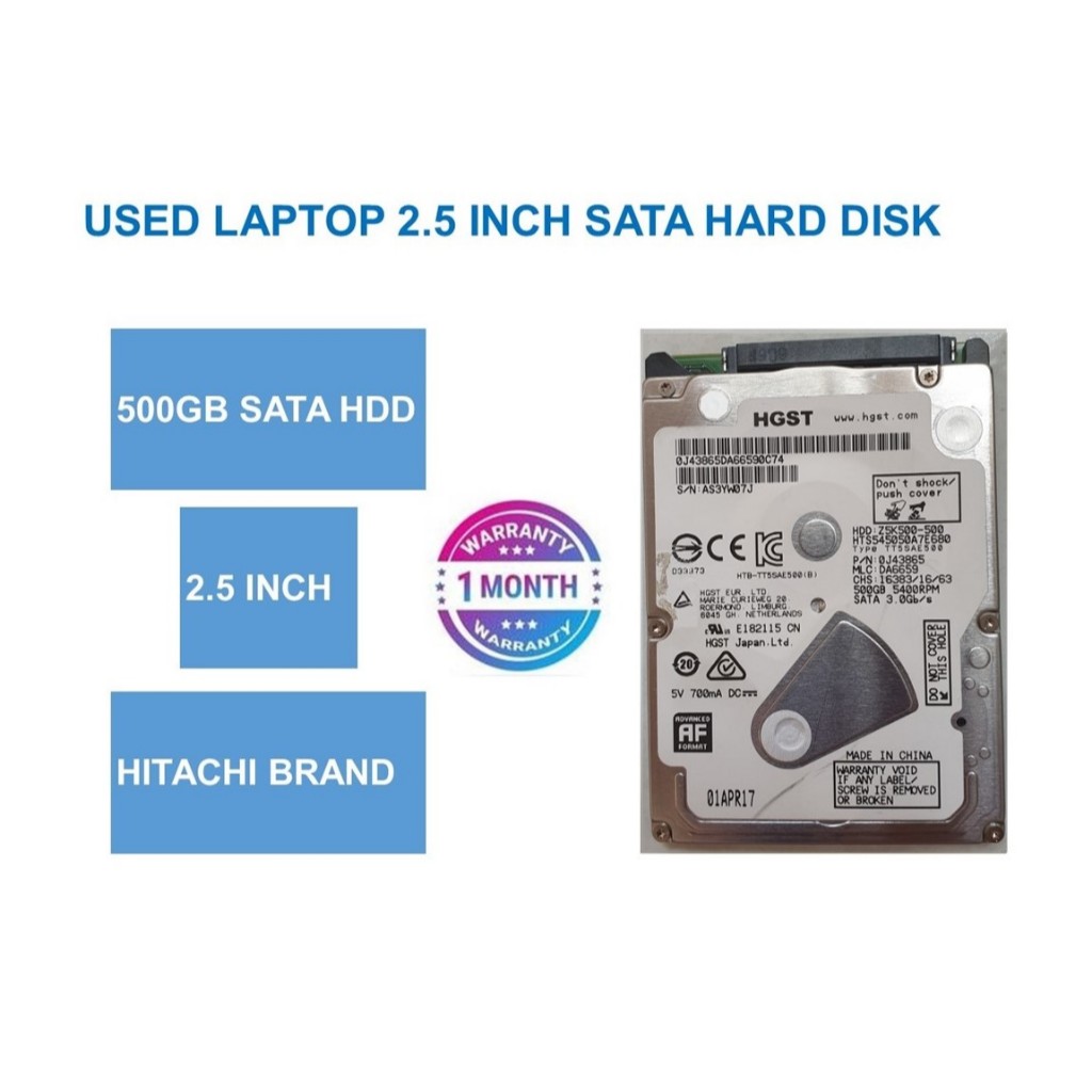 USED LAPTOP 2.5 INCH SATA HARD DISK | Shopee Malaysia